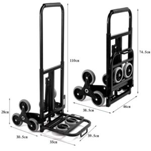 Generic Telescoping Handle Hand Truck Dolly with Wheels Heavy Duty Folding Dolly for Heavy Things Moving, Black