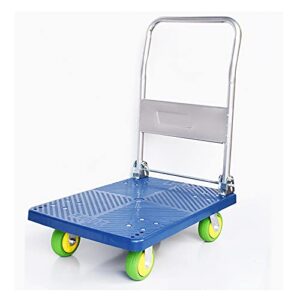 generic push cart dolly platform truck large folding push cart with metal handle and 4 wheels for home bookstore moving trolley 660lbs weight capacity platfor