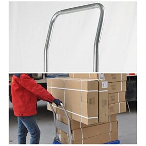 Generic Hand Trucks Plastic Platform Cart Lightweight and Foldable Hand Truck with 4 Wheels 360 Degree Pull and Push for Luggage Home Daily Transport Push Cart (Size : 91 * 60-660lb)