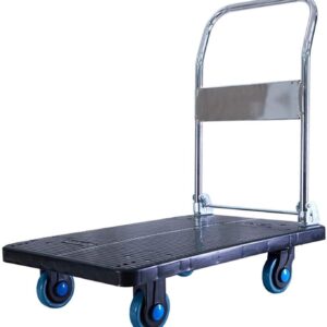 Folding Cart with Wheels, Moving Platform Hand Trucks Garden Carts, Portable Garden Trolley Cart, Foldable Heavy Duty Trolley (Color : 90X60CM)