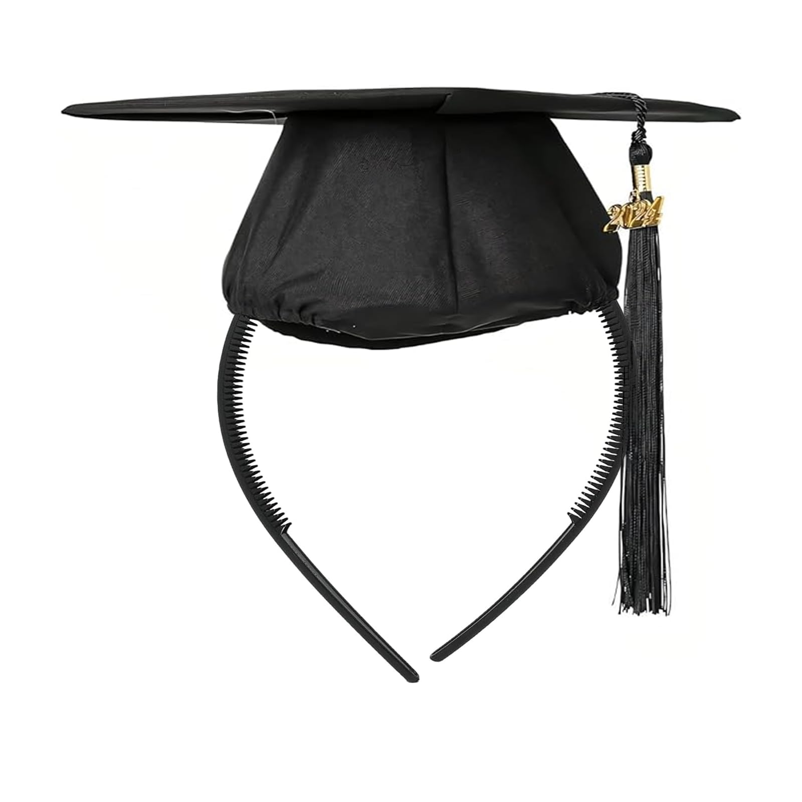 Generic Graduation Cap Headband, Firm Anti-Fall Hairband for Graduation Cap (Graduation Cap Not Included) (1), Black