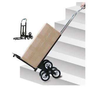 hand trucks stair-climbing wheel trolley, portable folding hand trucks, multifunctional trolley with a load of 100kg, for family moving shopping luggage transport cart