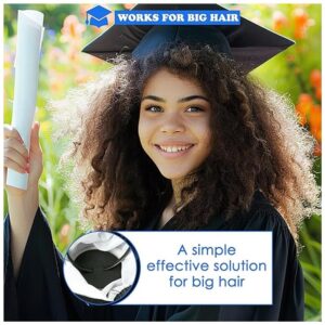 Generic 3 Pack Graduation Cap Headband, Grad Cap Headband Insert Secures Your Grad Cap, Graduation Cap Holder Hat Accessories Hairband for Graduates Gift Black