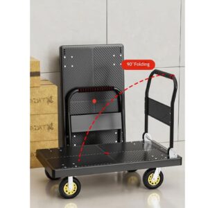 Multi-Functional Hand Truck Heavy Duty Platform Cart Folding Hand Truck 350kg Load Capacity for Easy Transportation,Hold Up to 330 Lbs