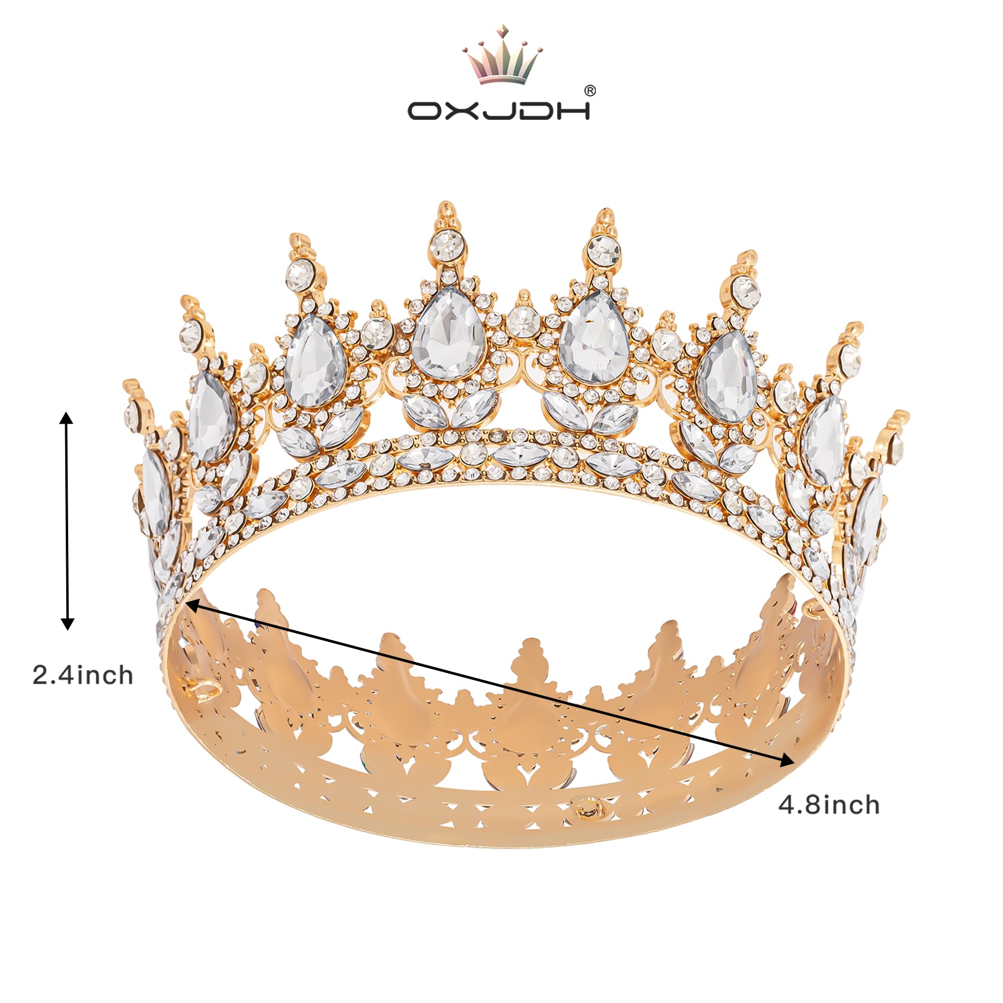 Gold Tiaras and Crowns for Women Rhinestone Wedding Crowns Princess Queen Crown for Girls Crystal Hair Accessories for Bridal Birthday Party Prom Halloween Cos-play Costume Christmas