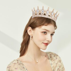 Gold Tiaras and Crowns for Women Rhinestone Wedding Crowns Princess Queen Crown for Girls Crystal Hair Accessories for Bridal Birthday Party Prom Halloween Cos-play Costume Christmas