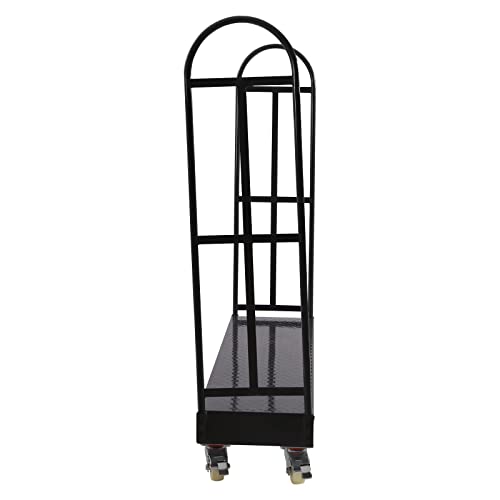 WDZCZDoo Industrial U-Boat Steel Cart with Wheels 2000LBS Capacity U-Boat Platform Truck Dolly U-Boat Metal Truck with Removable Handles for Warehouses, Transportation Facilities (64.6"x 15.7"x51.2")