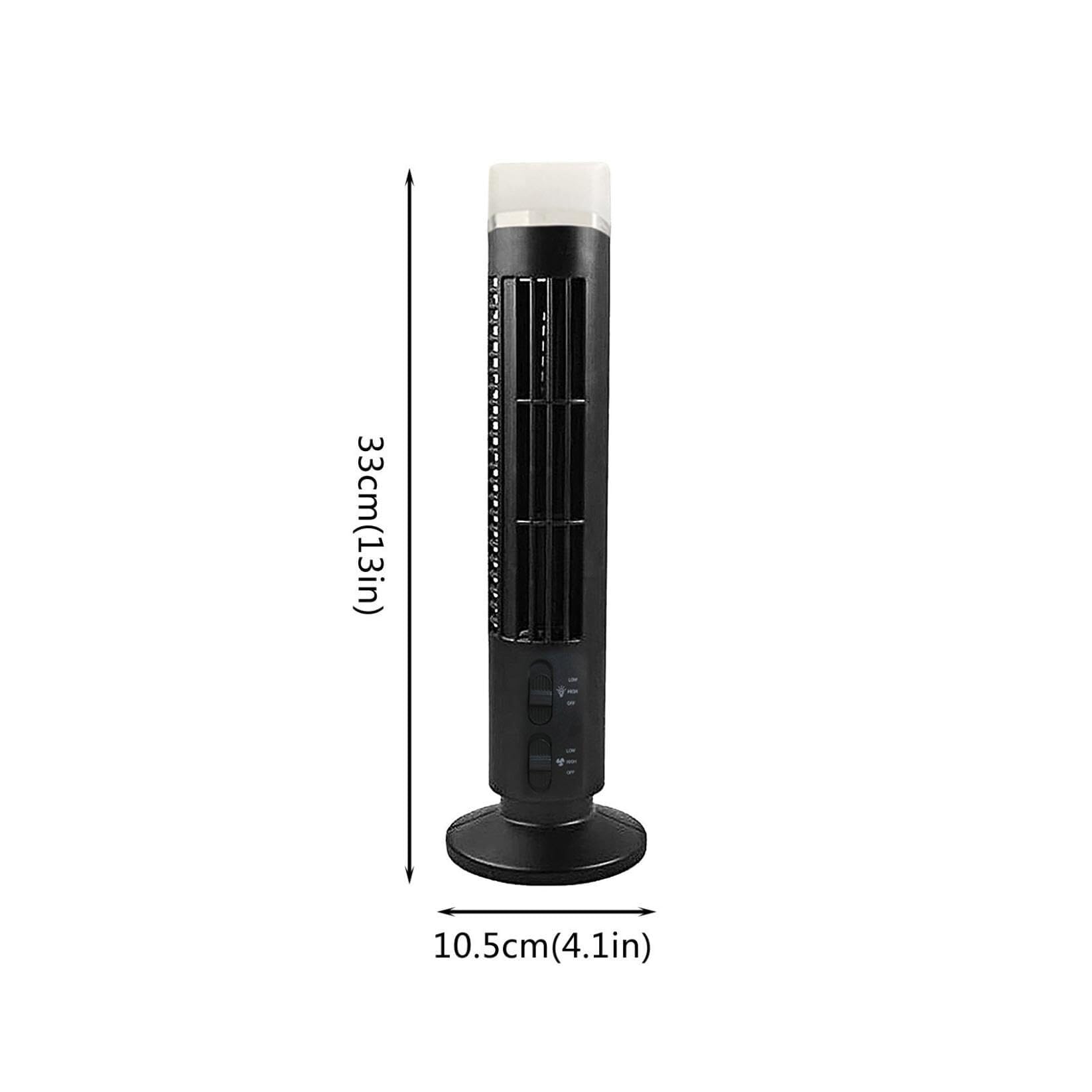 KEMTAT Tower Fan For Bedroom,2 Quiet Speeds,For Bedroom, Living Room, Office,Standing Fans, Bladeless Fan (black) (Color : Black)