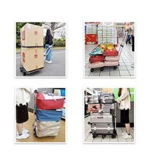 BTJINAN Push Cart Dolly Folding Platform Truck Plastic Push Cart Heavy Duty Portable Trolley with Retractable Chassis for Lage Travel Moving Office Platform T