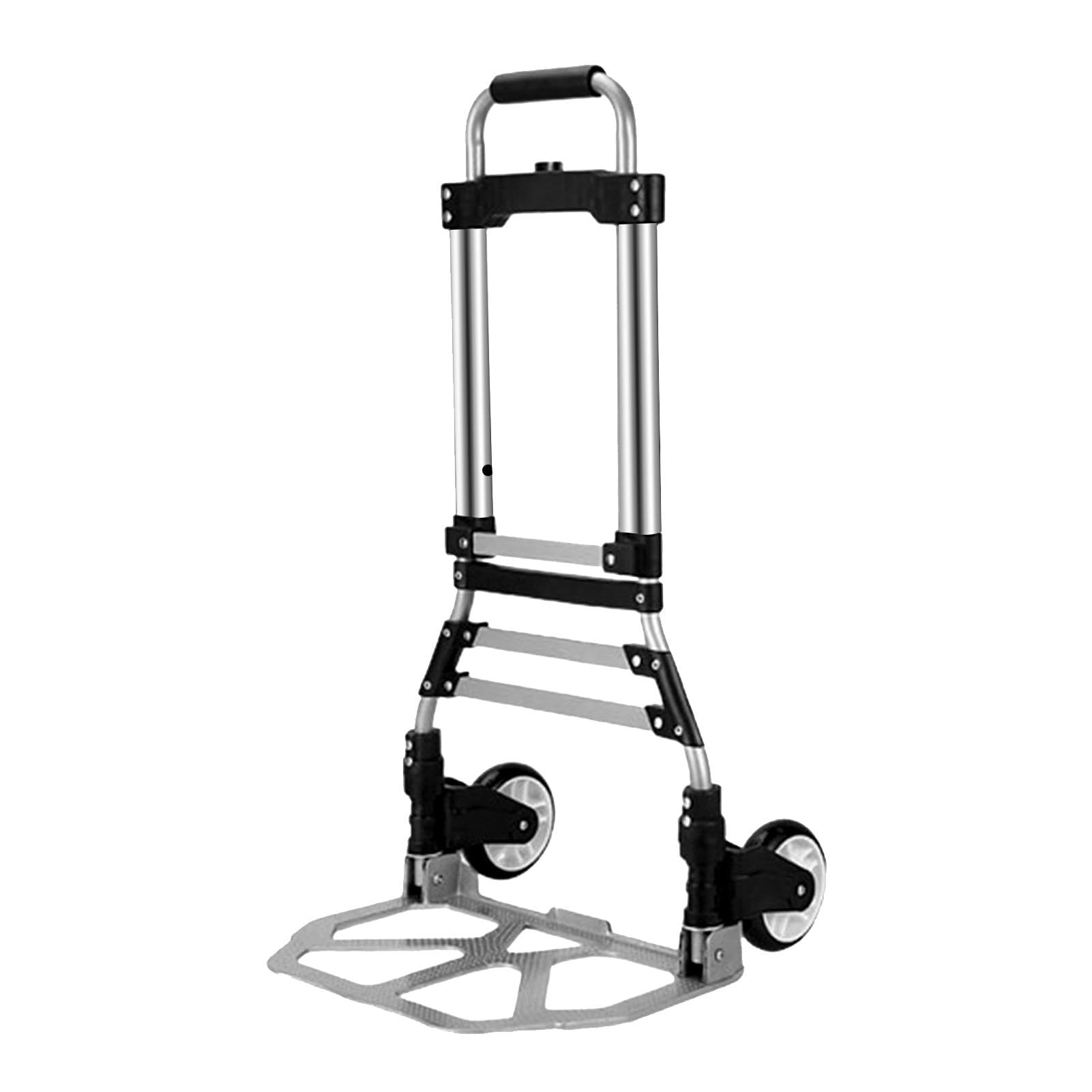 GYOUZA Trolley on Wheels, Foldable Moving Cart Heavy Duty Luggage Cart with Wheels Collapsible Hand Trolley, 2-Wheel Hand Trucks Folding for Camping, Festival, Garden & Pallet Truck Transport