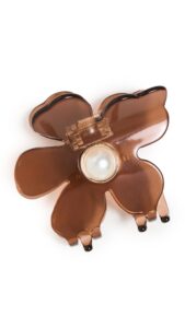 lele sadoughi women's lily claw clip, rootbeer, brown, 1 count