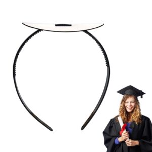 timmoko graduation cap holder headband keeps cap secure black simplicity headbands perfect hair accessories for busy graduates 1pcs