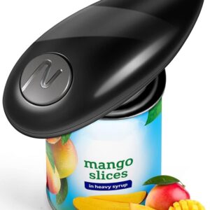 Electric Can Opener, Handheld One Touch Automatic Can Openers Easy Open Any Can Sizes with Smooth Edges, Food-Safe Electric Can Openers for Kitchen, Best Kitchen Gadget Gift for Seniors with Arthritis