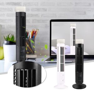 KEMTAT Tower Fan For Bedroom,2 Quiet Speeds,For Bedroom, Living Room, Office,Standing Fans, Bladeless Fan (black) (Color : Black)