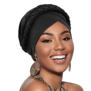 turbans for women african pre-tied head scarf for women's hair wraps cover beanie cap cancer chemo headwear for women