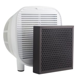 heavy duty carbon air purifier, oransi truecarbon amd-150c, ideal for strong odors, removes smoke and vocs, assembled in usa