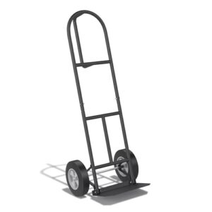 saranya 18 shop new black cart hand truck 660 lbs capacity trolley heavy duty steel with nose plate 2 wheels industrial moving transport platform workshops supermarket 20" l x 19" w x 52" h