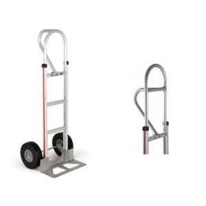 magliner 500lb capacity aluminum hand truck bundle with vertical loop handle and aluminum diecast nose plate