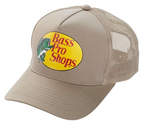 Bass Pro Shops - Original Fishing Trucker Hat Mesh Cap - Adjustable Snapback [Khaki], 5