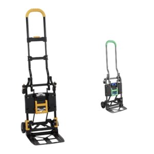 cosco 12225ygb1e 300 lb 2-in-1 folding hand truck and 12222pbg1e 300 lb shifter folding hand truck cart bundle