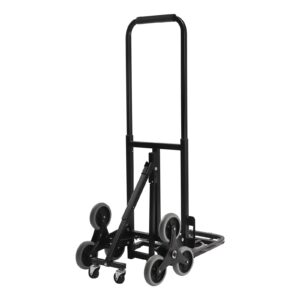 msaierplr stair climbing cart heavy duty stair climbing cart heavy duty folding hand truck dolly cart with telescoping handle grocery cart steel foldable cart with wheels 440lbs capacity black