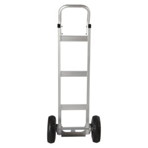 heavy duty hand truck 500lbs high load capacity 20.27" w * 59.84" h aluminum dolly cart for moving, 10" rubber wheels 17.71 * 7.08in base (500lbs)