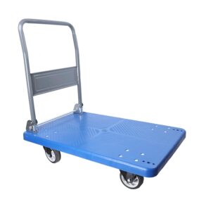 hand truck upgraded foldable push cart dolly, moving platform hand truck, heavy duty collapsible swivel push handle flat bed wagon, 660 lbs capacity