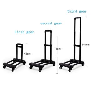 saditesdk Foldable Hand Truck, Flat Garden Grocery Shopping Portable Hand Push Folding Cart