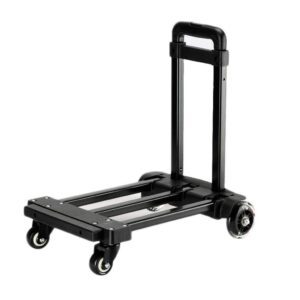 saditesdk foldable hand truck, flat garden grocery shopping portable hand push folding cart