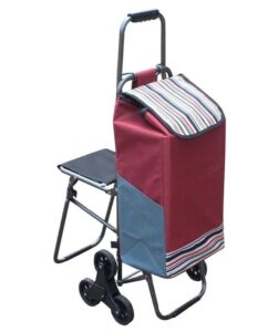 xdmingy folding shopping cart, hand truck climbing stairs shopping cart folding shopping cart portable pull cart hand trailer pull car grocery utility carts(color:b), 50x40x98cm