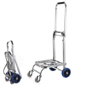 gtfdxj folding heavy-duty trolley, moving goods and handling stainless steel domestic trailer trolley car climbing stairs stable cart,d