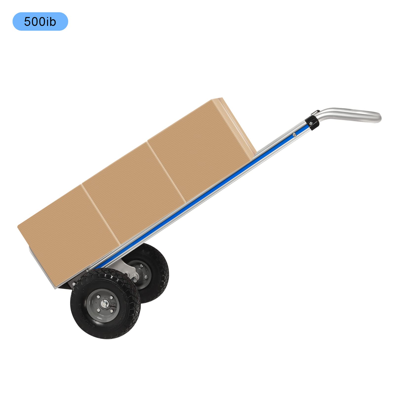 Hand Truck Dolly, Heavy Duty Hand Truck, Heavy Duty Dolly for Moving with Wheels, Aluminum Dolly Cart for Moving, Industrial Strength 500 lbs Weight Capacity