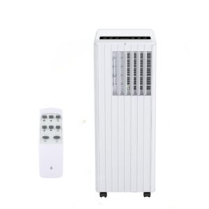 8000 btu portable air conditioner, ac unit for room bedroom, cooling up to 350 sq.ft. 24-hour timer, sleep mode, remote control remote control-white