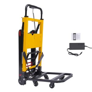 Electric Stair Climbing Hand Truck 330.7lbs 880lb Capacity Heavy Duty Stair Climing Cart for Family Moving Warehouse Logistics Distribution, 130W, 31.5 * 18.7 * 45.67in, Aluminum Alloy