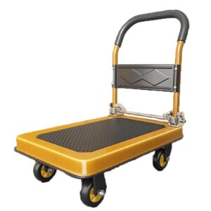 platform truck small platform truck steel folding push cart flat handtruck load 330 lbs moving dolly cart portable platform hand truck reliable