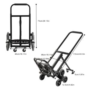 BFDIEEM Large Capacity Sturdy & Durable Dual Purpose Heavy Duty Folding Dolly Cart-Hand Truck Dolly | Heavy Duty Folding Dolly for Moving with Telescoping Handle