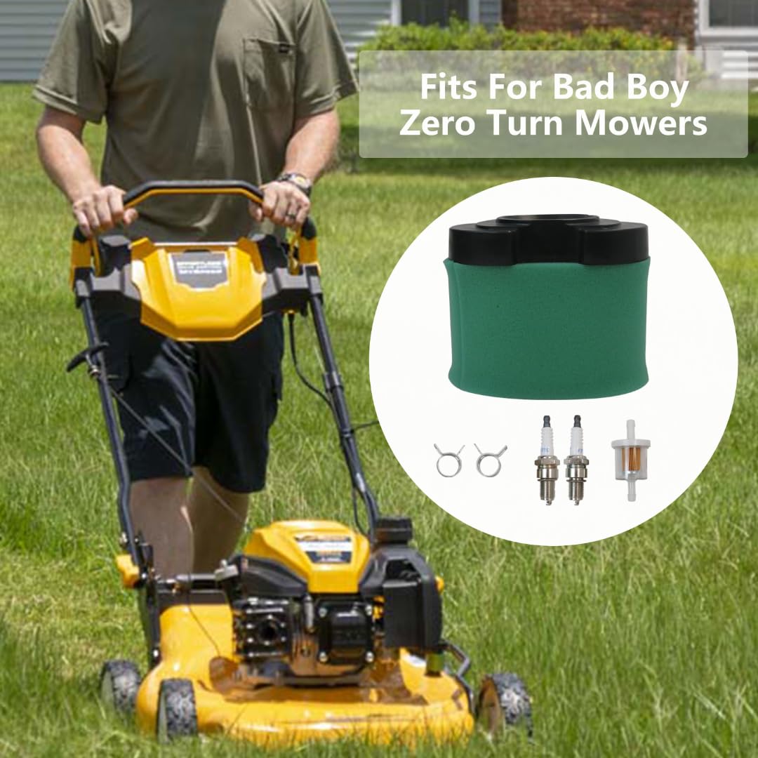 Air Filter Fuel Filter Kit Fit for Bad Boy Zero Turn Mower, For MZ and ZT with a Engine