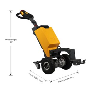 APOLLOLIFT Electric Tow Tractor, Walkie Type Tractor 2200lbs Load Capacity, Lithium Powered Electric Tugger with Emergency Stop Switch