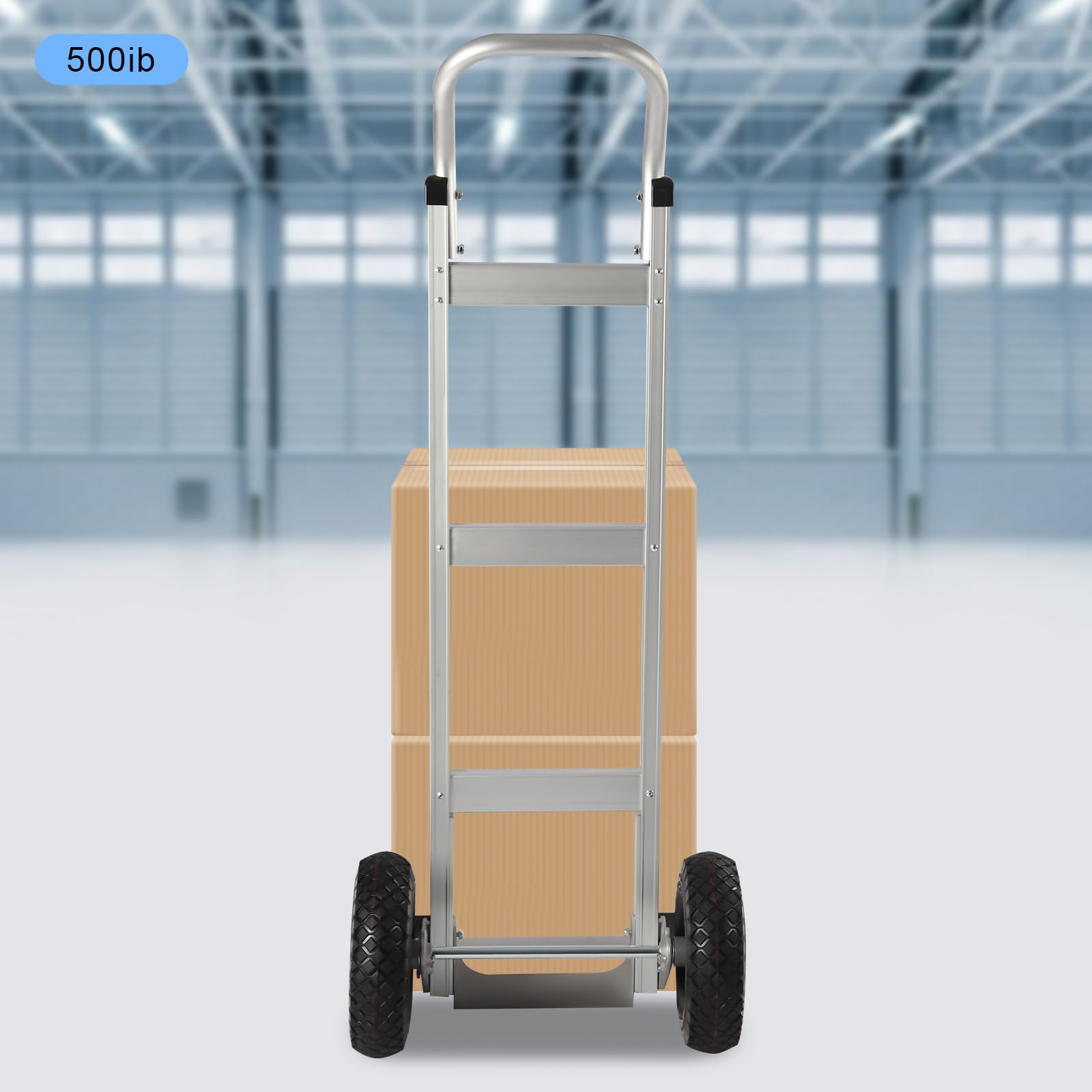 Hand Truck Dolly, Heavy Duty Hand Truck, Heavy Duty Dolly for Moving with Wheels, Aluminum Dolly Cart for Moving, Industrial Strength 500 lbs Weight Capacity