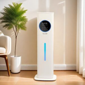 warm and cool mist humidifiers for bedroom home, 2.1gal quiet humidifier for large room up to 500 ft with customized humidity, night light, easy top fill, 12h timer, essential oil, child lock