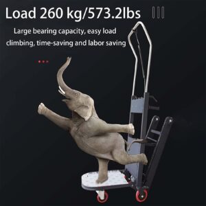 XQZMZSCP Electric Crawler Stair Climber,Powered Stair Climbing Hand Trucks Cart,Portable Electric Stair Climbing Trolley,with Crawler Track (48V42AH)