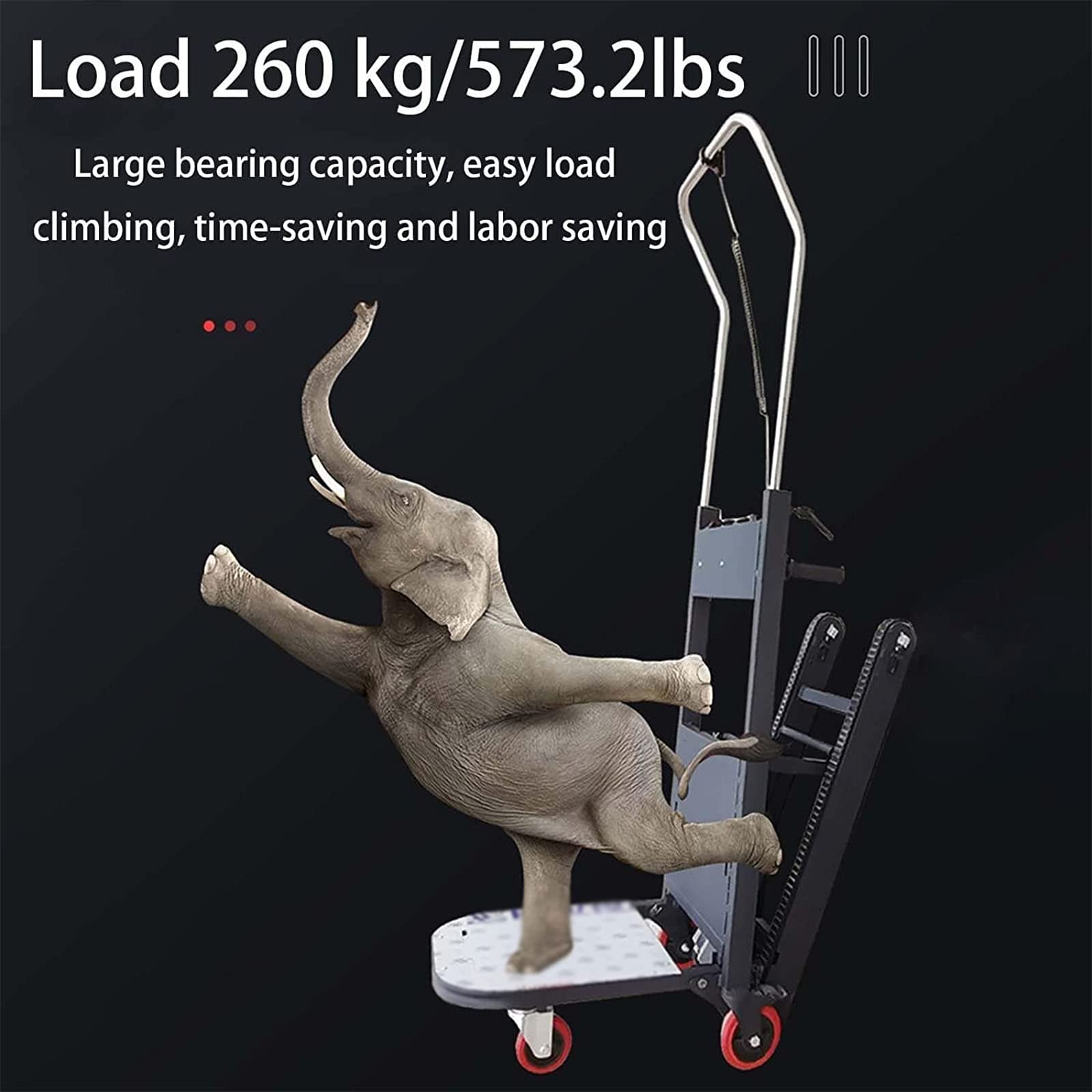 XQZMZSCP Folding Stair Climber Furniture Dolly,Lightweight Hand Truck Cart with Crawler Track,Heavy Duty Stair Climber Cart Hand Trolley,for Moving (24V32AH)