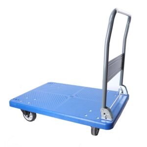 Hand Truck Upgraded Foldable Push Cart Dolly, Moving Platform Hand Truck, Heavy Duty Collapsible Swivel Push Handle Flat Bed Wagon, 660 lbs Capacity