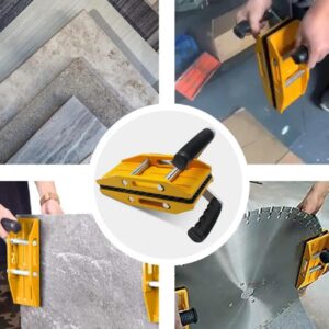 Granite Lifting Tools - 2 Pcs Double Handed Stone Carrying Clamps with Slip-Proof Rubber Pads, 150kg Load Capacity for Moving Marble, Glass, Slabs, Plywood - Heavy Duty Slab Clamp for Easy Transport