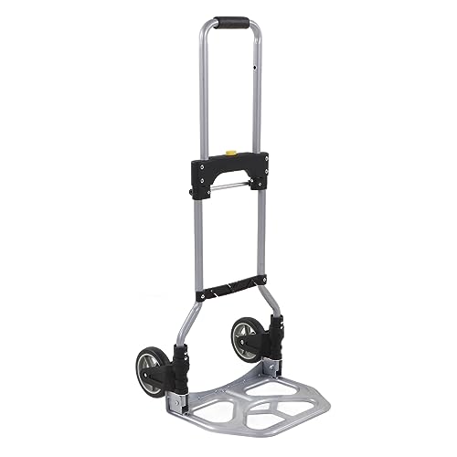 Foldable Dolly Cart with 2 Wheels, Sturdy Structure, Smart Adjustment 70kg Capacity for Travel, House Moving, Shopping, and More