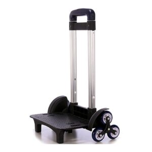 heyxi backpack trolley foldable trolley cart 6 wheels rolling-luggage carts aluminium alloy luggage hand cart for school bags, 43x27x19cm/16.93x10.63x7.48''(foldable)