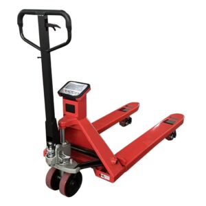 jin yang hu scale pallet jack 5500lbs capacity manual pallet jacks with digital scale 45" x21"fork size, 1lb readability electronic scale hydraulic pallet truck