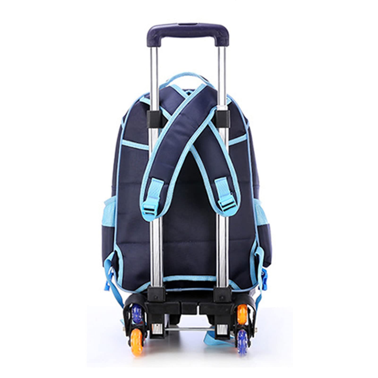 HEYXI Backpack Trolley Foldable Trolley Cart 6 Wheels Rolling-Luggage Carts Aluminium Alloy Luggage Hand Cart for School Bags, 43x27x19cm/16.93x10.63x7.48''(foldable)