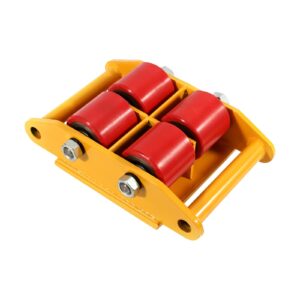 Dolly Skate Roller, 6T Industrial Mover Machinery Moving Skate with 360°Rotation Cap and 4 Rollers Heavy Duty Dolly Skates for Moving Equipment