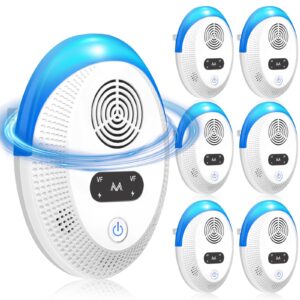 seozio ultrasonic pest & insect repeller indoor, mouse repellent, pest control, pest repellent for home,kitchen, office, warehouse, hotel 6 packs